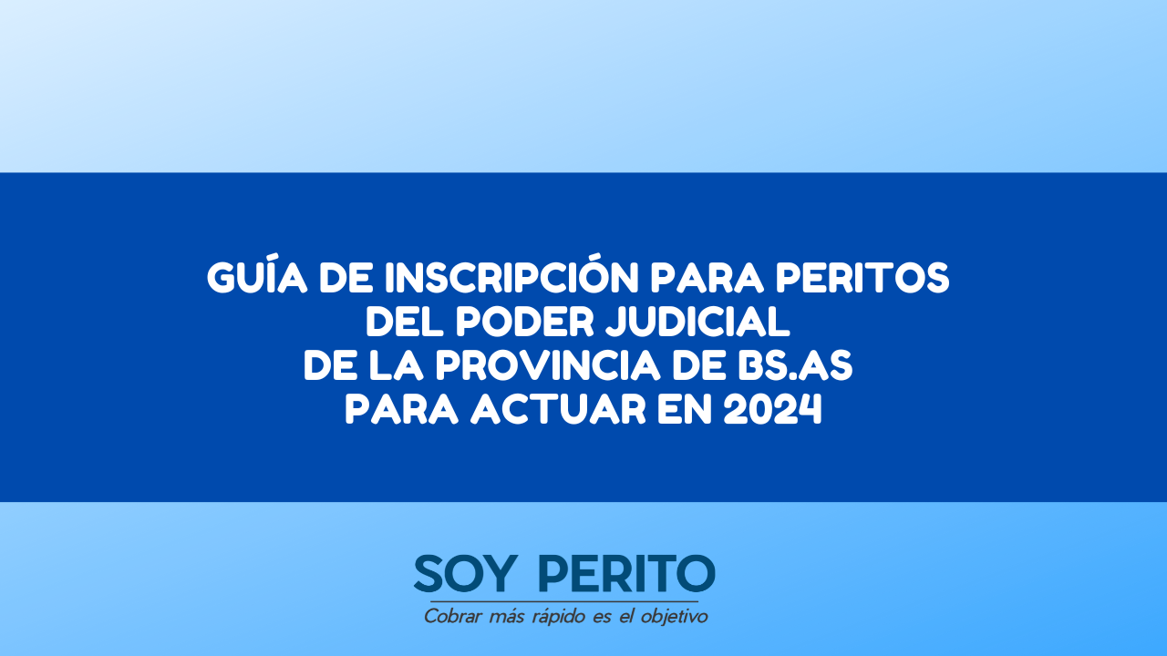 Guía de Inscripción para Peritos de Provincia de Buenos Aires para ...